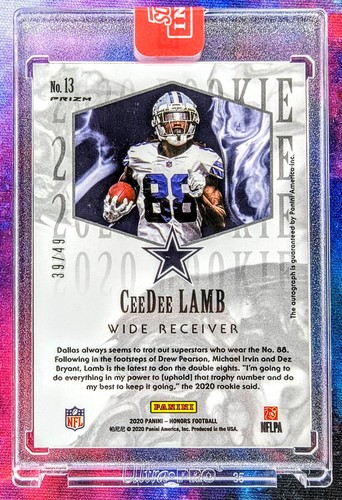 Ceedee Lamb 2020 Panini Honors Rookies Signature Auto /49 Sealed Rookie ...