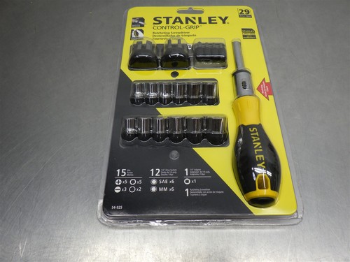 1 New! Stanley Control Grip 29 Pcs Ratcheting Screw Driver Set 54-925 ...