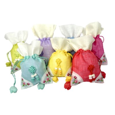 5pc Korean Lucky Pouch Traditional hanbok Pouch for Fortune and Gifts ...