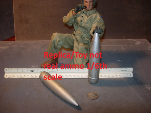 1/6 scale resin cast REPLICA-WW2 US 155mm artillery shells for GI Joe ...