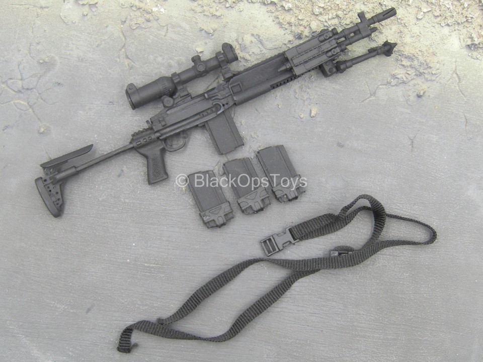 1/6 Scale Toy Taosun Army - Black M14 EBR Rifle Set - MINT IN BOX | eBay