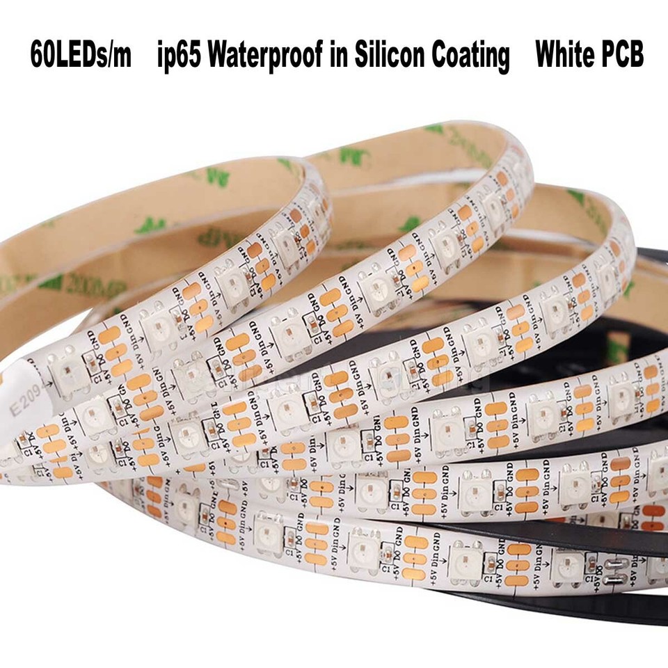 WS2812B LED Strip 5050 RGB 30/60/144LEDs/M ws2812 IC Individual ...