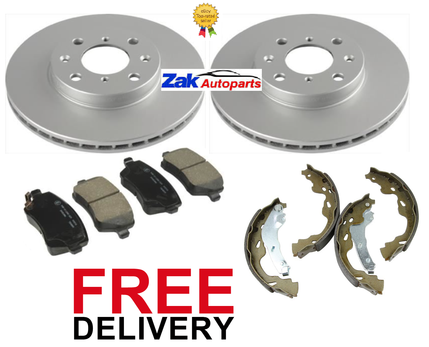 FOR SUZUKI SWIFT 2005-2011 FRONT BRAKE DISCS + PADS SET & REAR BRAKE ...