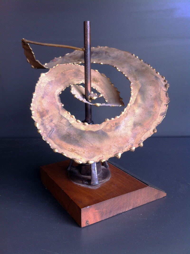 RARE SCULPTURE MAQUETTE " Vis aérienne " ( LÉONARD de VINCI ) HELICAL ...