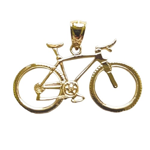 14k Yellow Gold BICYCLE Pendant / Charm, Made in USA | eBay