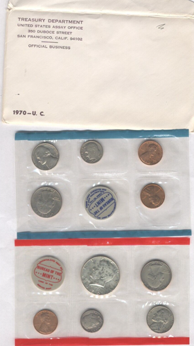 SEALED 1970 MINT SET 2 MINT TOKENS + 10 Unc COINS | eBay