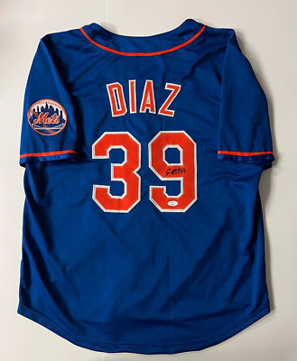 Edwin Diaz Autographed CUSTOM NY Mets Blue Jersey (JSA) | eBay