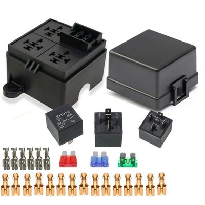 TIERXIALY Relay Fuse Block with terminals and Relays Slots car Fuse ...