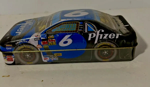 2001 NASCAR Mark Martin Car Shaped Pfizer #60037 SEALED Collectable Tin ...