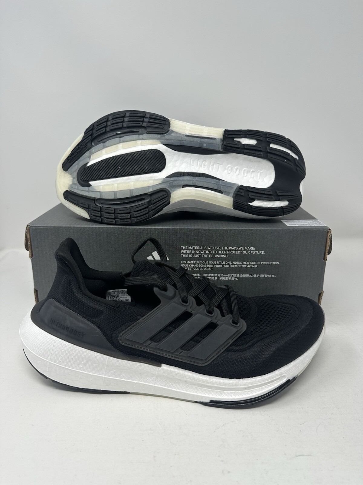 Adidas Ultraboost Light Triple Black White Running Shoes GY9353 Womens ...