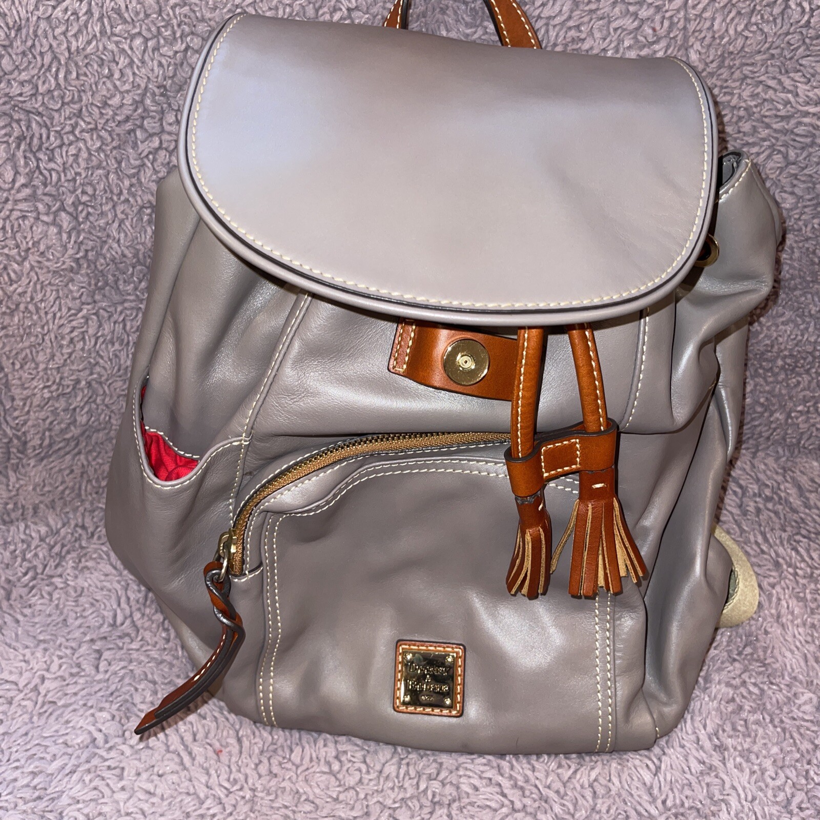 Dooney & Bourke Pebble Grain Medium Murphy Backpack Elephant Color | eBay