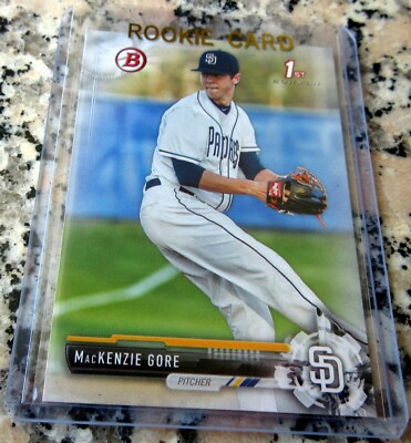MACKENZIE GORE 2017 Bowman #1 Draft Pick 1st TRUE Rookie Card RC ...