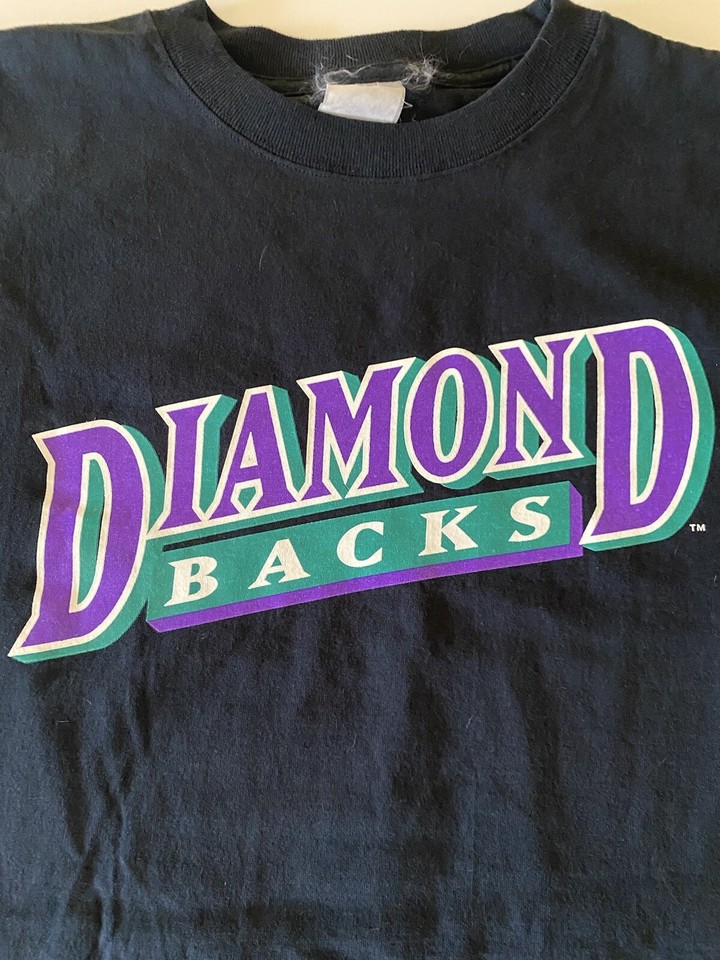 Majestic MLB Arizona Diamondbacks Vintage Style Black T-Shirt XL 1990s ...