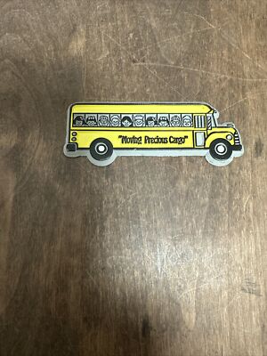 Yellow School Bus Refrigerator Magnet, Moving Precious Cargo | eBay