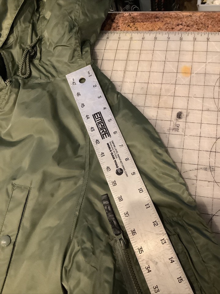 KNOX ARMORY Sage Green Parka Jacket Coat Fur Men's Size Large | eBay