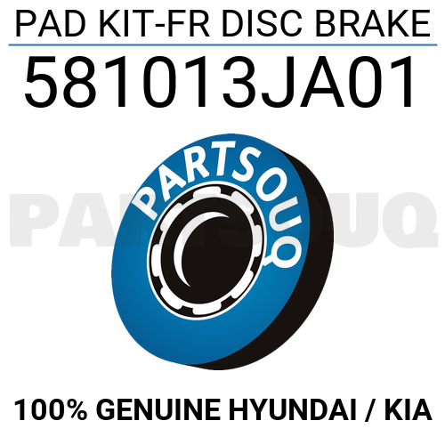 581013JA01 Genuine Hyundai / KIA PAD KIT-FR DISC BRAKE | eBay