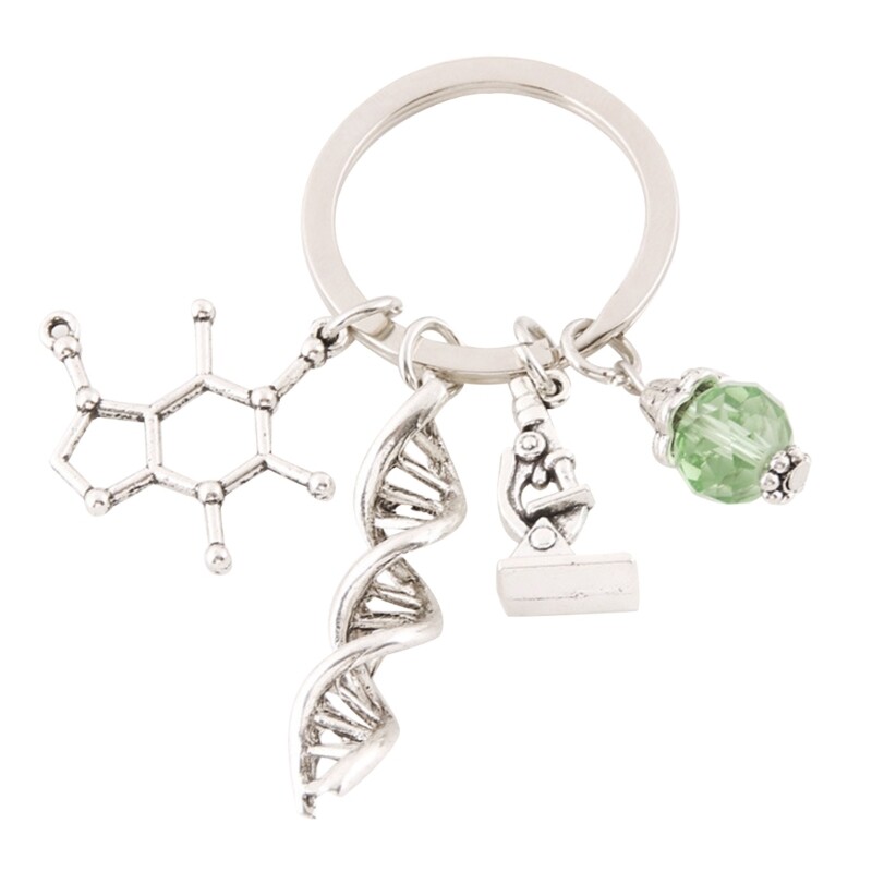Microscope Molecular Structure Keychain Chemistry Science Keyring for ...