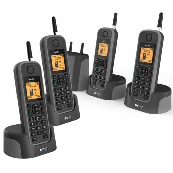BT Elements 1K Cordless Phone with Built in Answering Machine - 4 Pack ...
