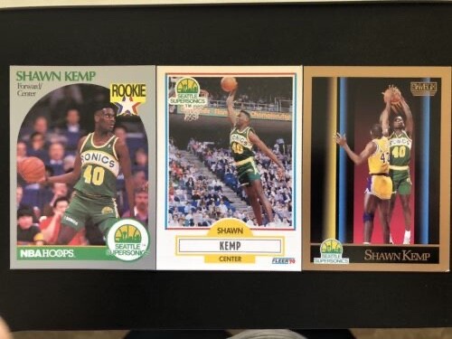 1990 Hoops Basketball Shawn Kemp Rookie Card #279 Fleer #178 Skybox ...
