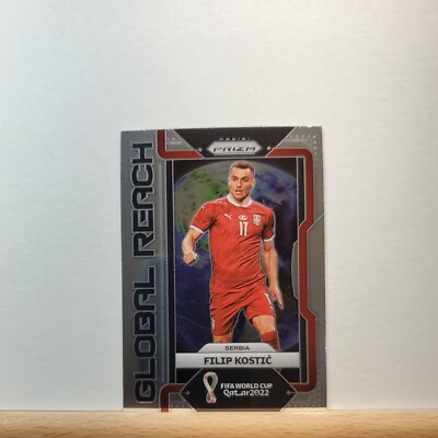 2022 Prizm Soccer FIFA Cup QATAR Filip Kostic Global Reach base card ...