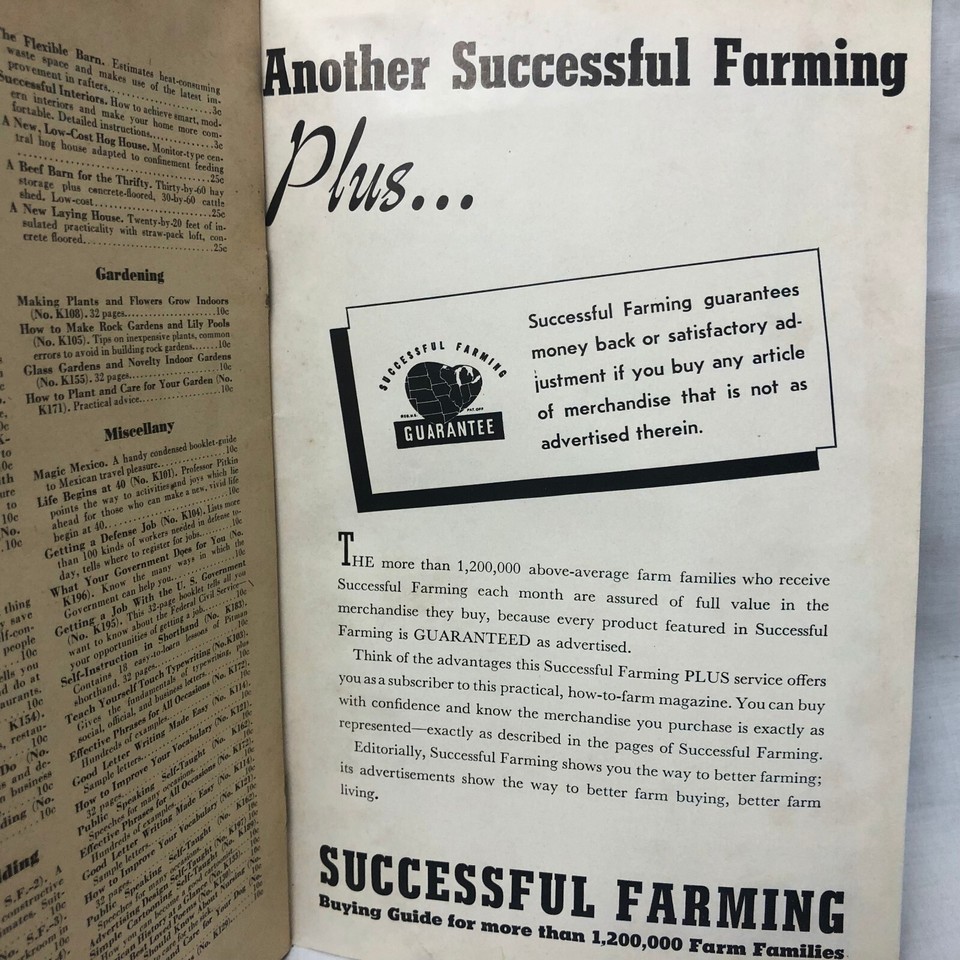 Vintage 1941 Successful Farming Booklet | eBay
