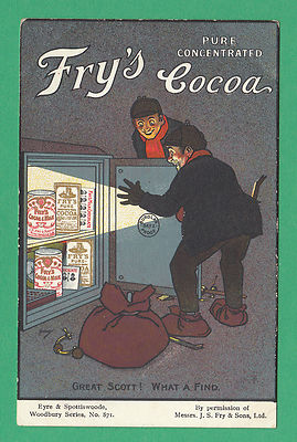 J. S. FRY & SONS LTD. - EXTREMELY RARE ADVERTISING POSTCARD - C 1905 ...