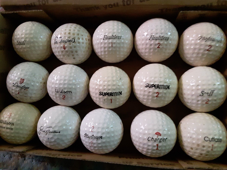 Lot Of 15 Vtg SIGNATURE Golf Balls CASPER NICKLAUS PALMER PLAYER SNEAD ...
