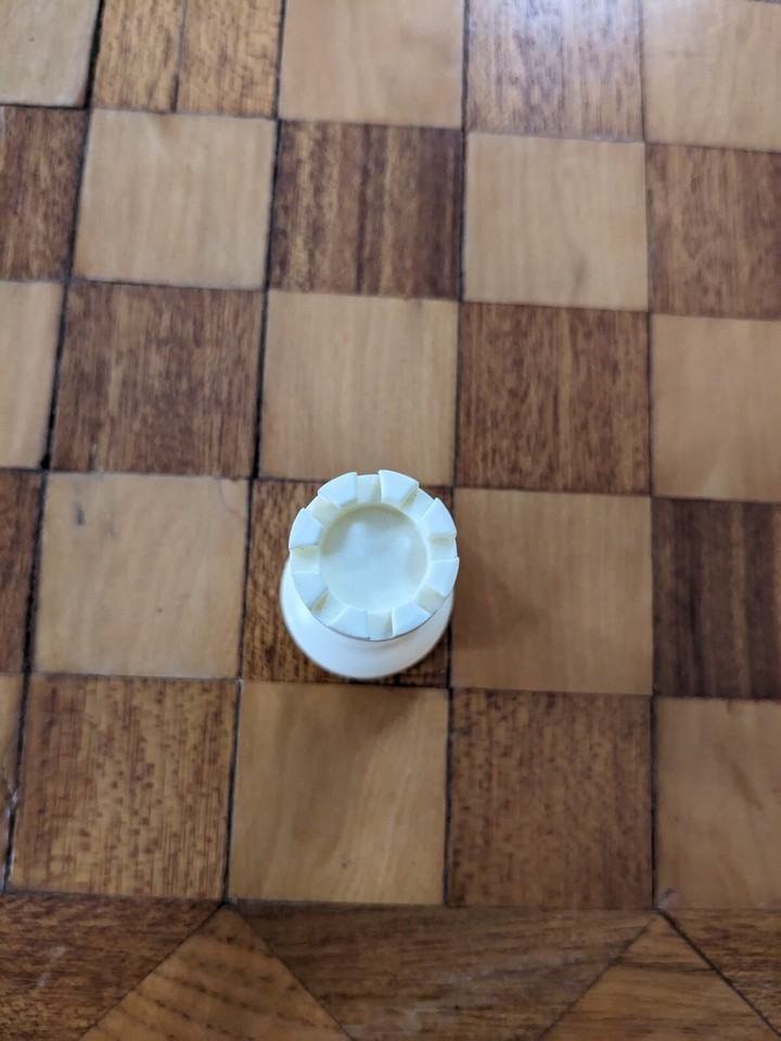 Vintage 1960's Era Chess Piece Replacement White Rook 2.25" Tall Felted ...