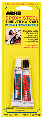 Abro Epoxy Steel 4 Minute Quick Set Resin Weld Filler Adhesive Putty ...