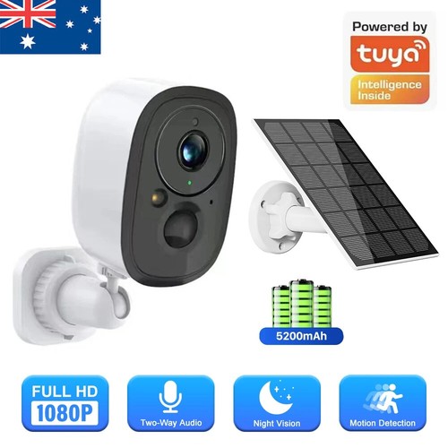 1080P Solar Security Camera Battery Powered Outdoor Wireless WiFi CCTV ...