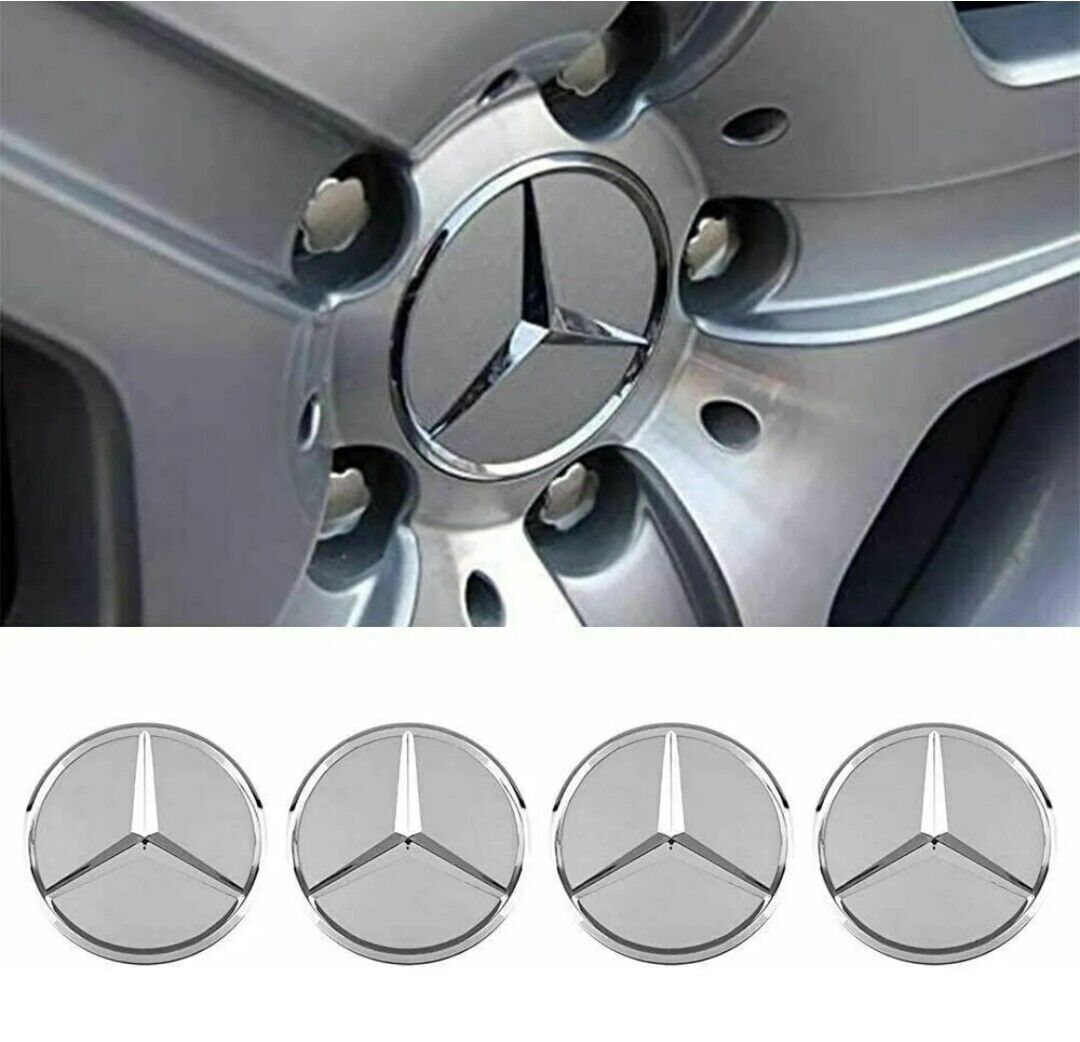 Class B RVs & Campers Set Of 4 Silver Mercedes-Benz Wheel Center Caps ...