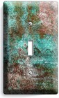 RUSTED BRONZE GREEN PATINA RUSTIC LOOK LIGHT SWITCH OUTLET WALL PLATE ...