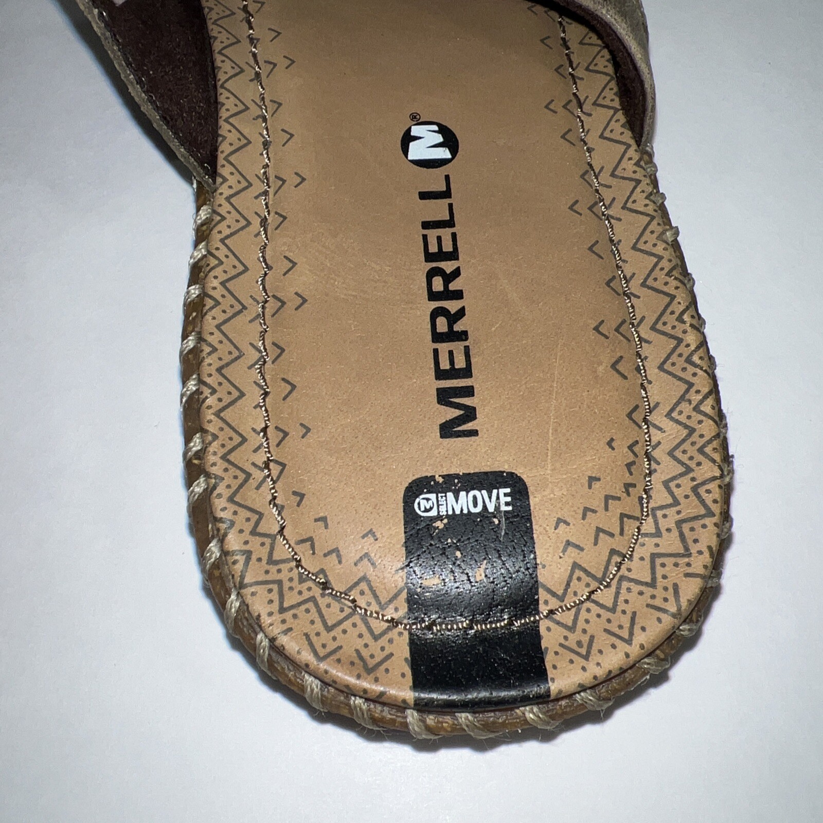 MERRELL Whisper Slide Womens Leather Brown Sz 7 Slip … - Gem