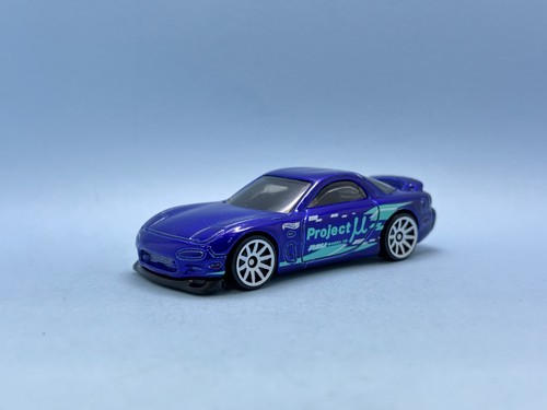 2024 Hot wheels Mainline Basic # '95 Mazda RX7 Blue , Spun Loose | eBay