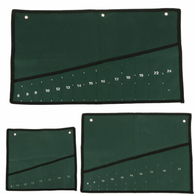 8/10/14 Pocket Canvas Roll Up Spanner Storage Bag Wrench Organizer ...