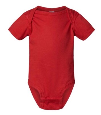Rabbit Skins RED Infant Ringspun Cotton Fine Jersey Bodysuit 4424 ...