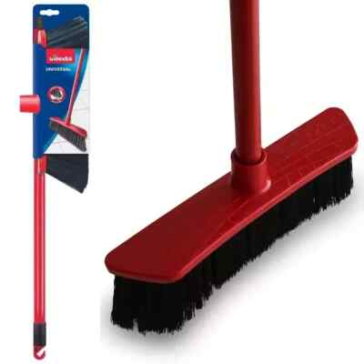 Vileda Universal Straight Soft & Stiff Synthetic Indoor Floor Broom ...