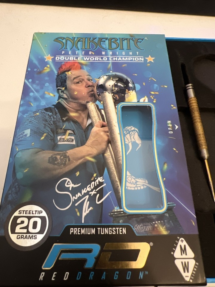 Peter Wright Double World Champion Gold Element 90% Tungsten Darts Set ...