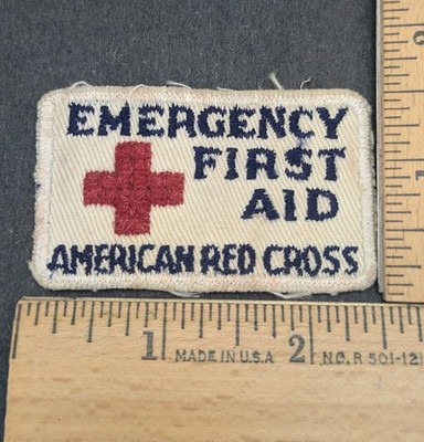 American Red Cross Emergency First Aid Patch 2.5” Long Vintage | eBay