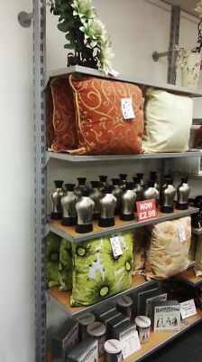 Shop Retail Wall Mounted 1mtr Wide Bay 4 x Shelf Bay Shelving System UK ...