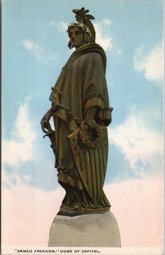 c1910s Washington DC Postcard "ARMED FREEDOM - Dome of U.S. Capitol ...