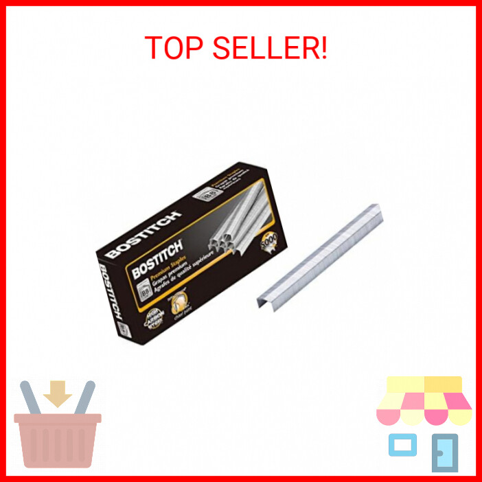 Bostitch Office B8 PowerCrown 0.25 Inch Staples, Pack of 5,000 Staples ...