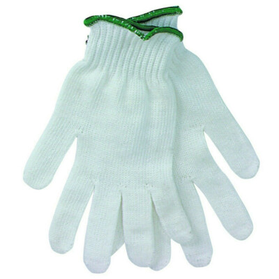 Polypropylene Coated White Knit GLOVES Light Duty Work Glove or Warm ...