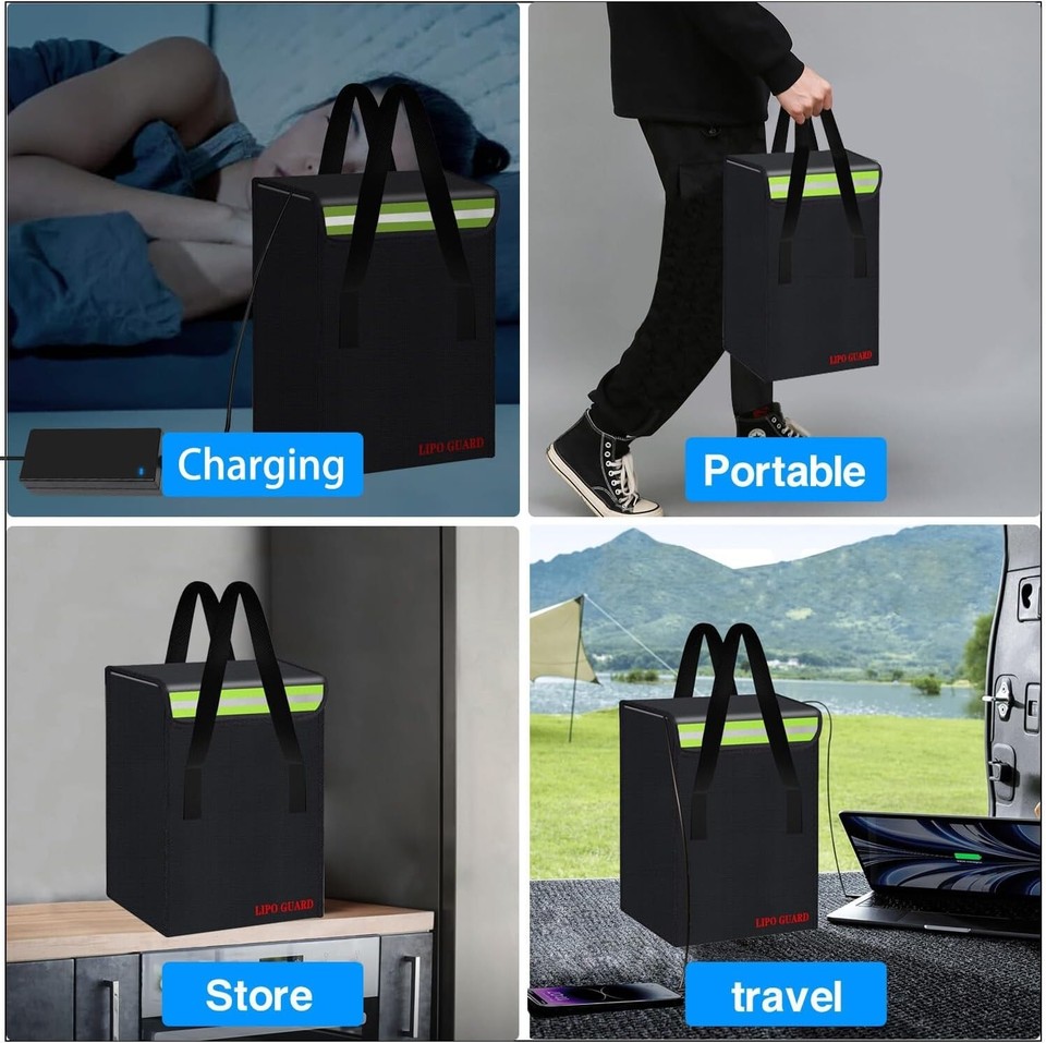 Fireproof Battery Storage Bag 500*350*300mm - Large Capacity for Safe ...