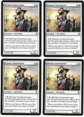 Magic The Gathering MTG SAVIORS KITSUNE LOREWEAVER Cards x4 - Unplayed VG/Mint | eBay