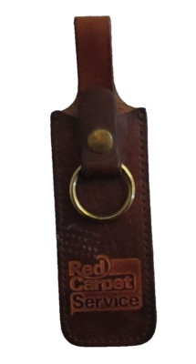 Vintage Red Carpet Service LEATHER ADVERTISING KEYRING/KEYCHAIN/FOB | eBay