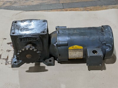 Baldor VM3542 Boston Worm Gear F721-30-B5-G Motor .75 HP 208-320/460 V ...