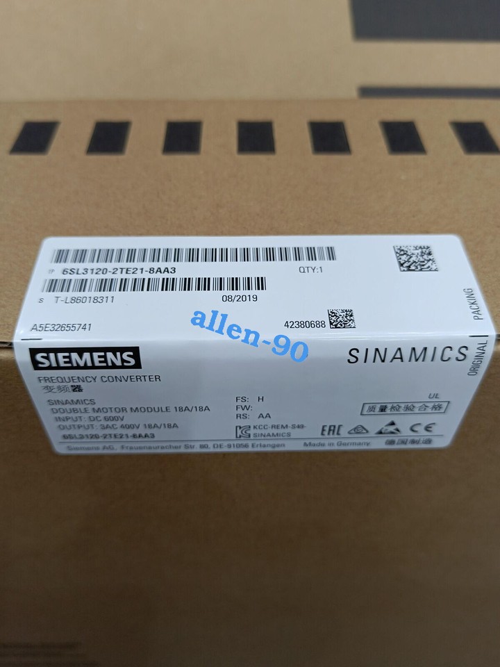 1PC Siemens 6SL3120-2TE21-8AA3 SINAMICS S120 Double Motor Module | eBay