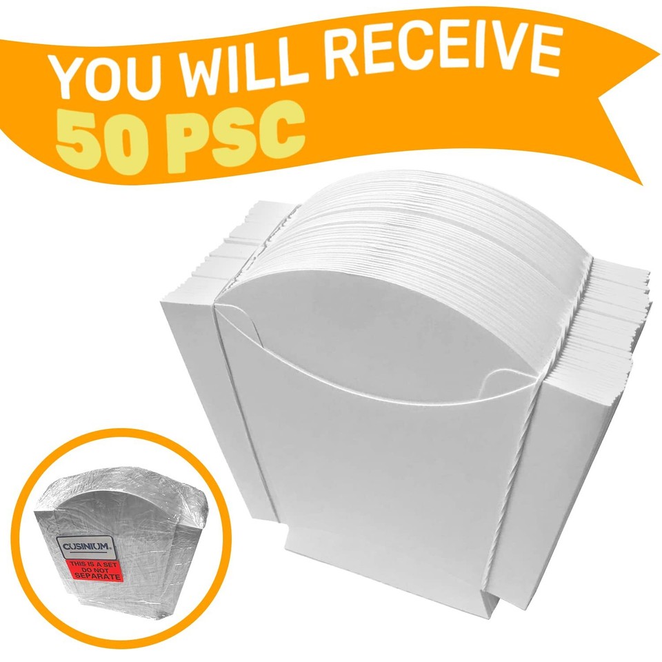 5.5 Oz 50pack Medium White French Fry Containers Disposable French ...