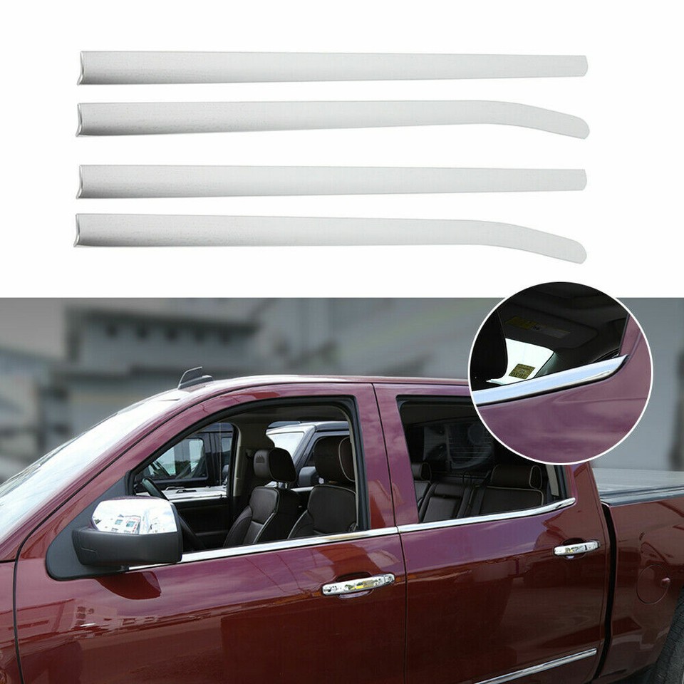 Stainless Window Trim Strip For Chevy Silverado GMC Sierra 14-18 ...